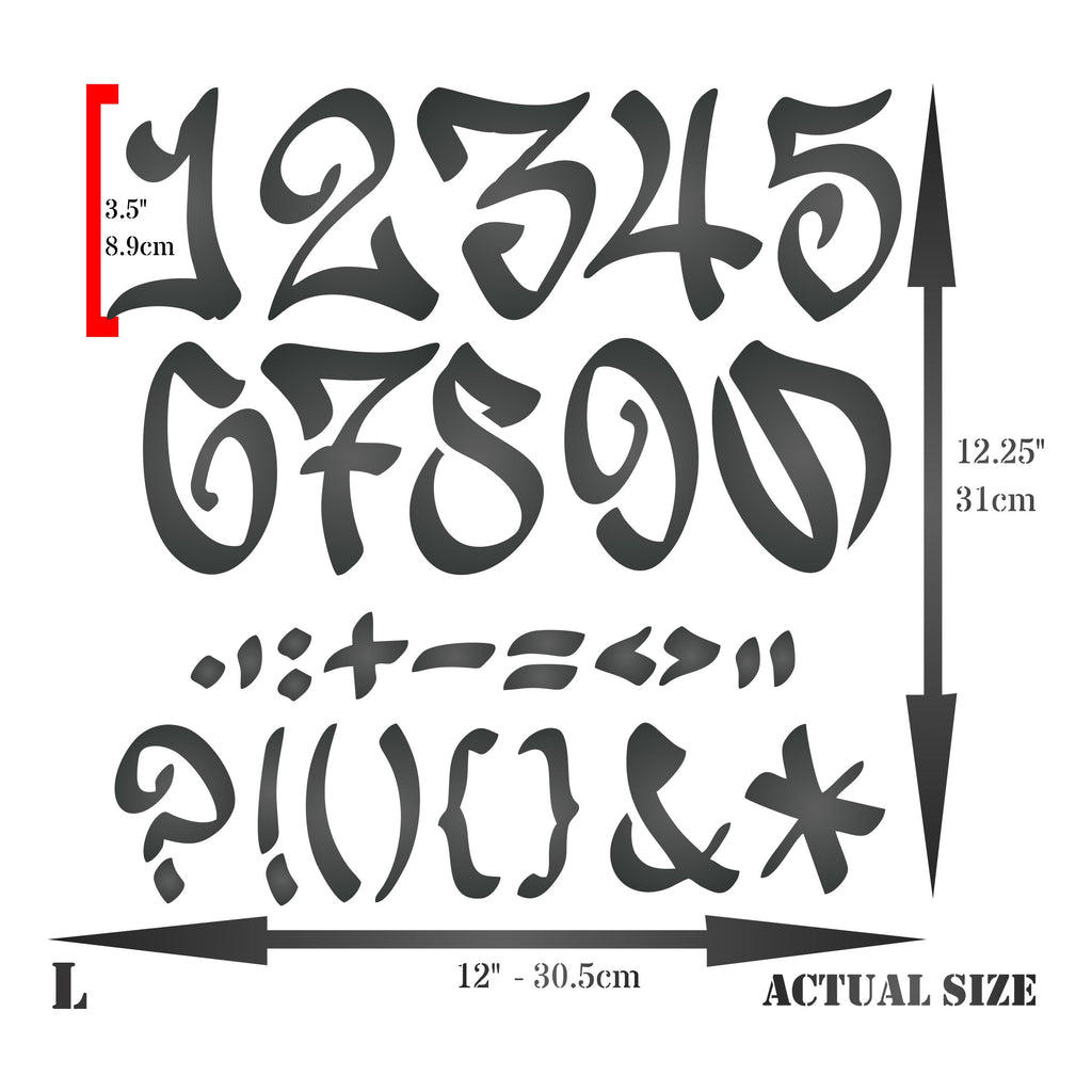 Graffiti Numbers Stencil - Street Graffiti Numbers Punctuation Street ...