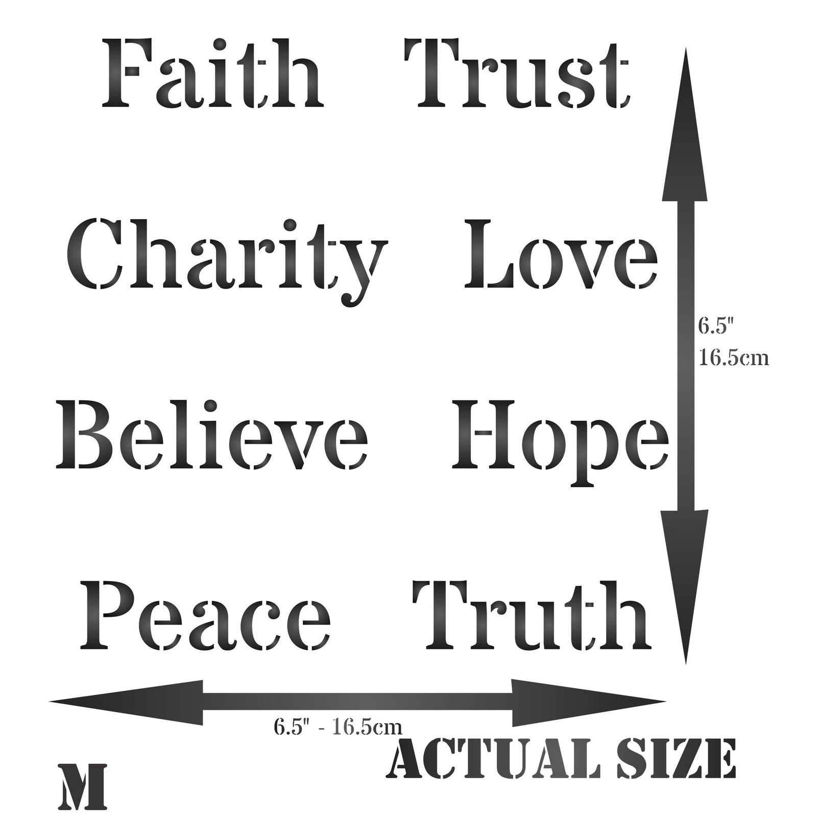 Words of Faith Stencil - Wording Words and Quote | Craft Kreatively EU