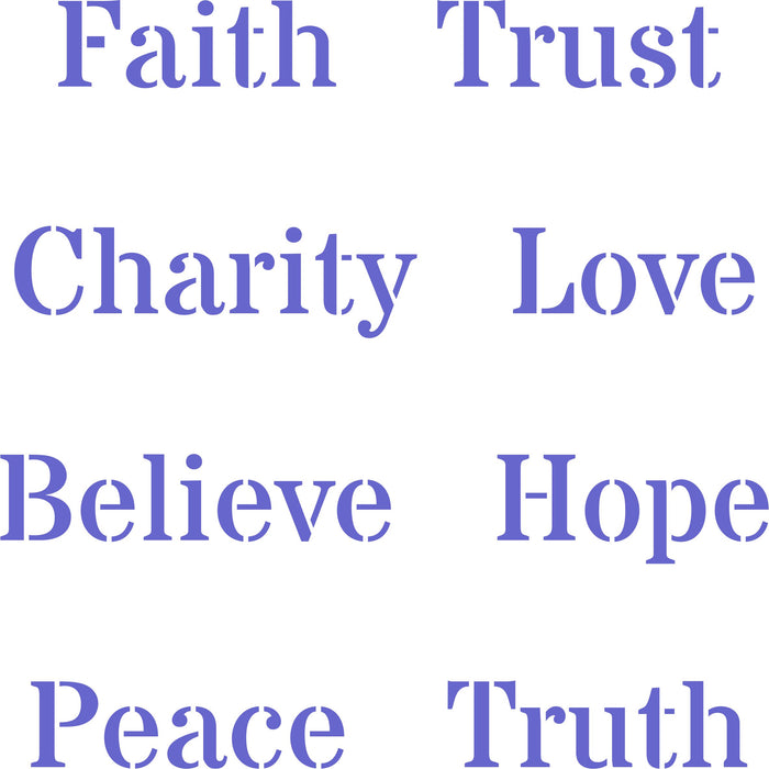 Words of Faith Stencil - Wording Words and Quote | Craft Kreatively EU